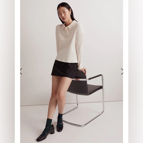 Madewell | Tops | Nwt Madewell Variegated Rib Boxy Polo Shirt | Poshmark